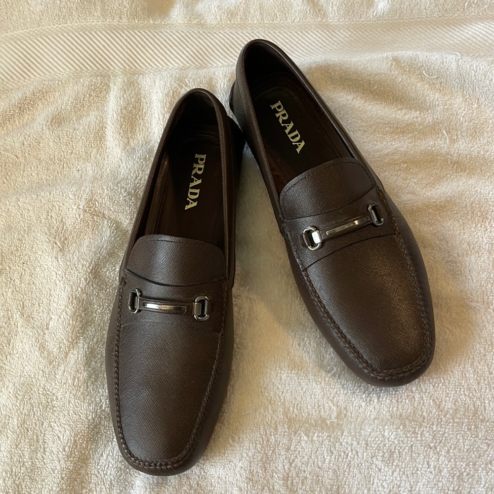 Mens Brown Prada Driver Shoes - Gem